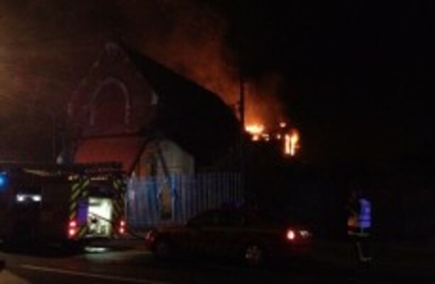 Fire breaks out at derelict church metres from Croke Park