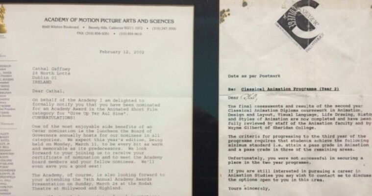 The Oscar nomination letter that shows you should never worry about failure