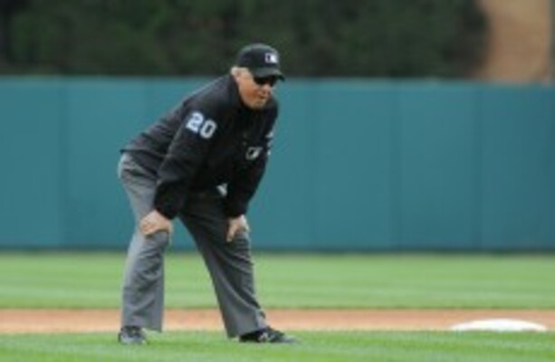 Baseball in the groin leaves umpire grounded for 10 minutes · The 42