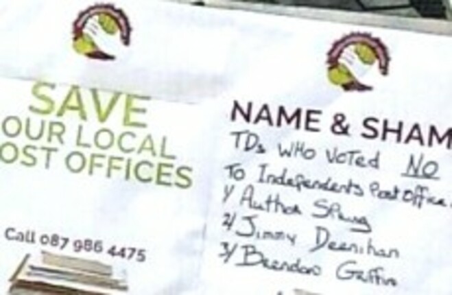Postmasters distance themselves from campaign to 'Name and Shame' TDs