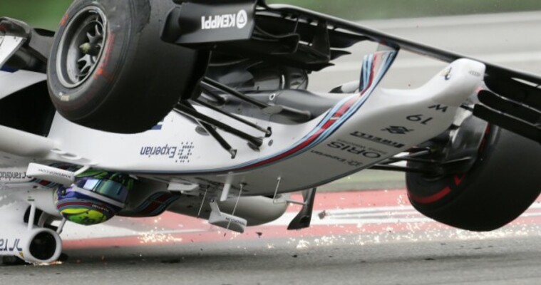 Massa walked away after this spectacular crash turned his F1 car upside ...