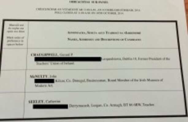 McNulty appears as IMMA board member on Seanad ballot paper - even ...