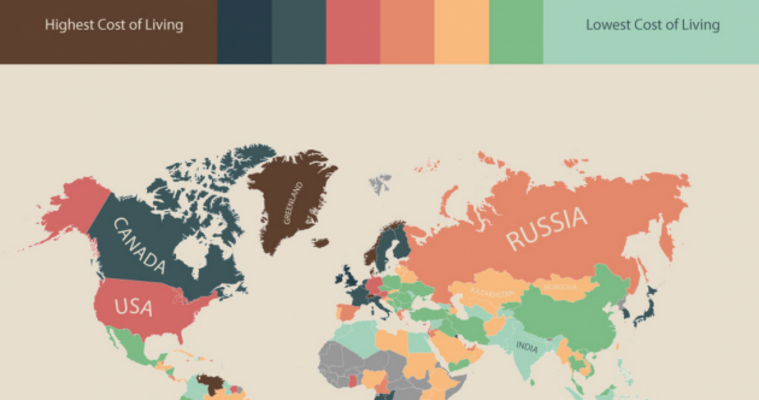 The cost of living all over the world in one neat infographic