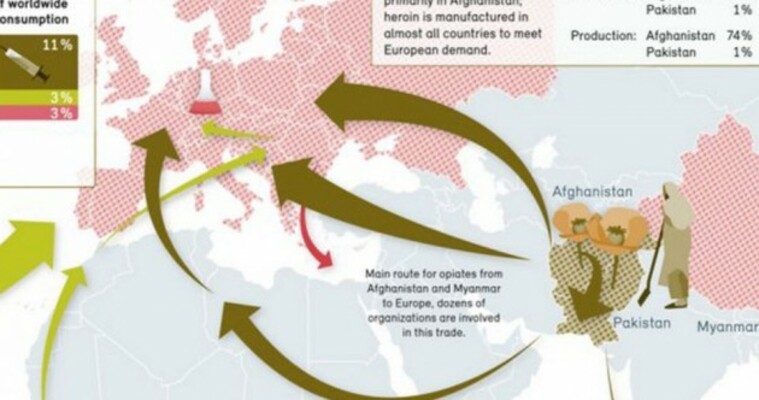 These maps show the world's hard drug trade in remarkable detail