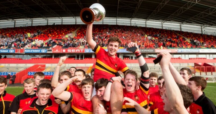 Celebrations for Cork's CBC as they lift Munster schools junior rugby cup