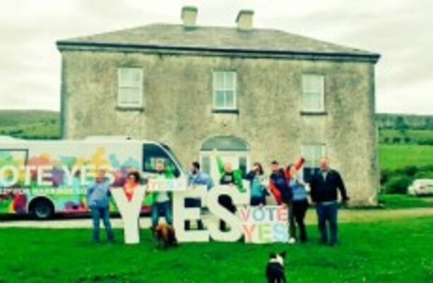 The Father Ted house got a wonderful visit from the Yes campaign
