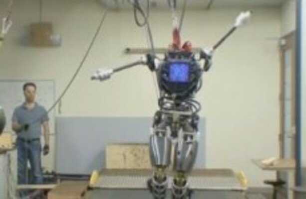 WATCH: A terrifying humanoid robot strolling through the woods