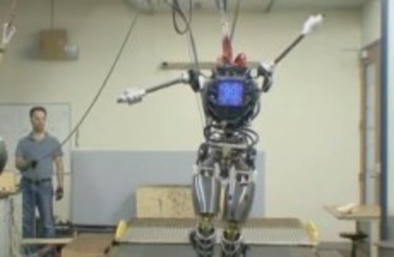 WATCH: A terrifying humanoid robot strolling through the woods