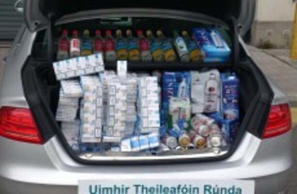 This boot full of booze and smokes was seized after a car got off the ...