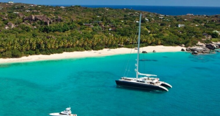 The world's largest catamaran is so big it has its own trampoline and ...