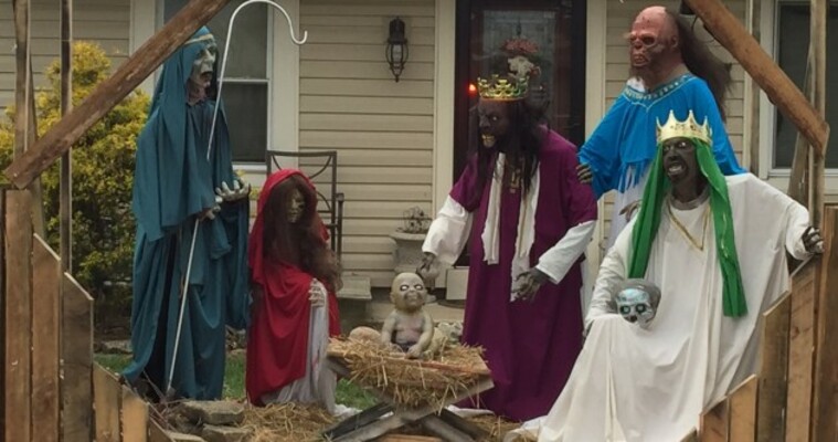 This guy is trolling Christmas itself with his controversial zombie ...