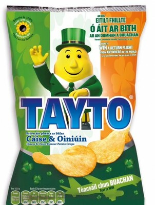 Tayto are launching a Paddy's Day packet of crisps in a tricolour bag