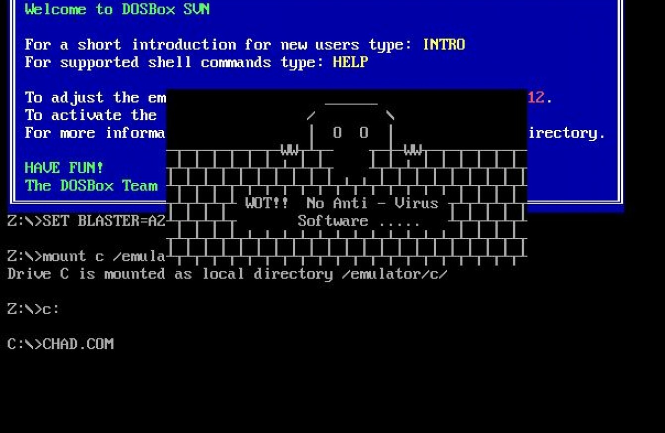 Take a trip and see how creative computer viruses were back in the day