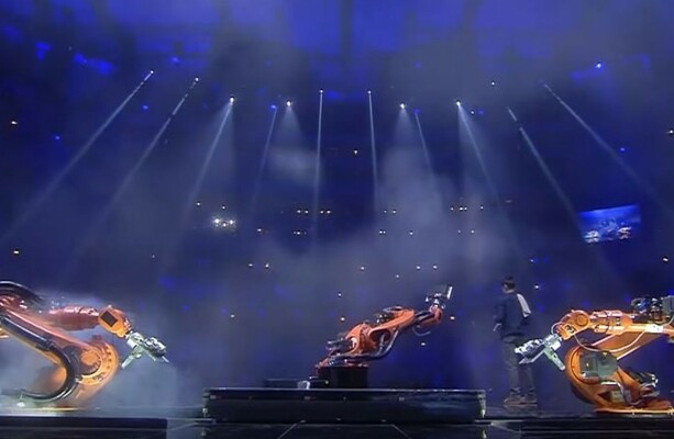 Did you see the Eurovision's bizarre 'robot riverdance' at half time ...