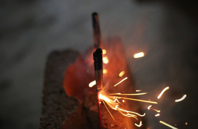 Man in hospital after being hit by large firework rocket at fast food ...