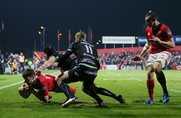 Ruthless Munster thump Ospreys in bonus-point win · The 42