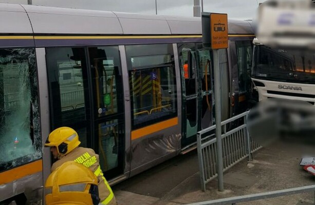 Luas passengers hospitalised after early morning crash with truck