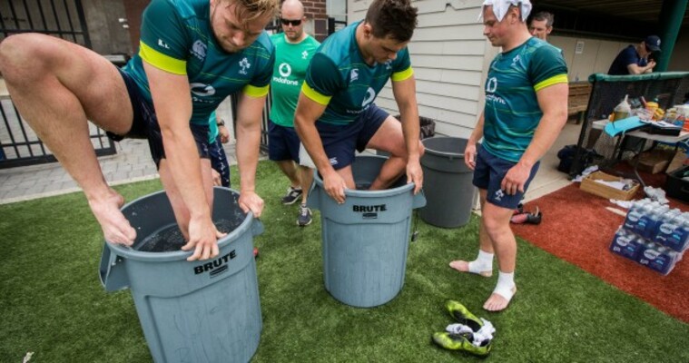 In pictures: Ireland hit the ice baths after training as temperatures ...