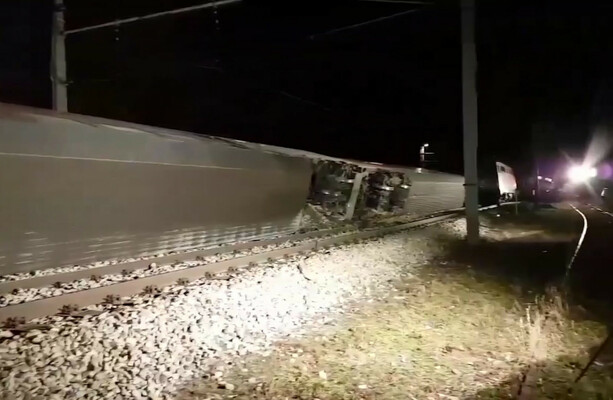 Eight injured as two trains collide and carriages overturn near Vienna
