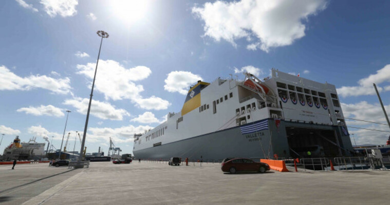 World's largest roll-on/roll-off vessel christened at Dublin Port
