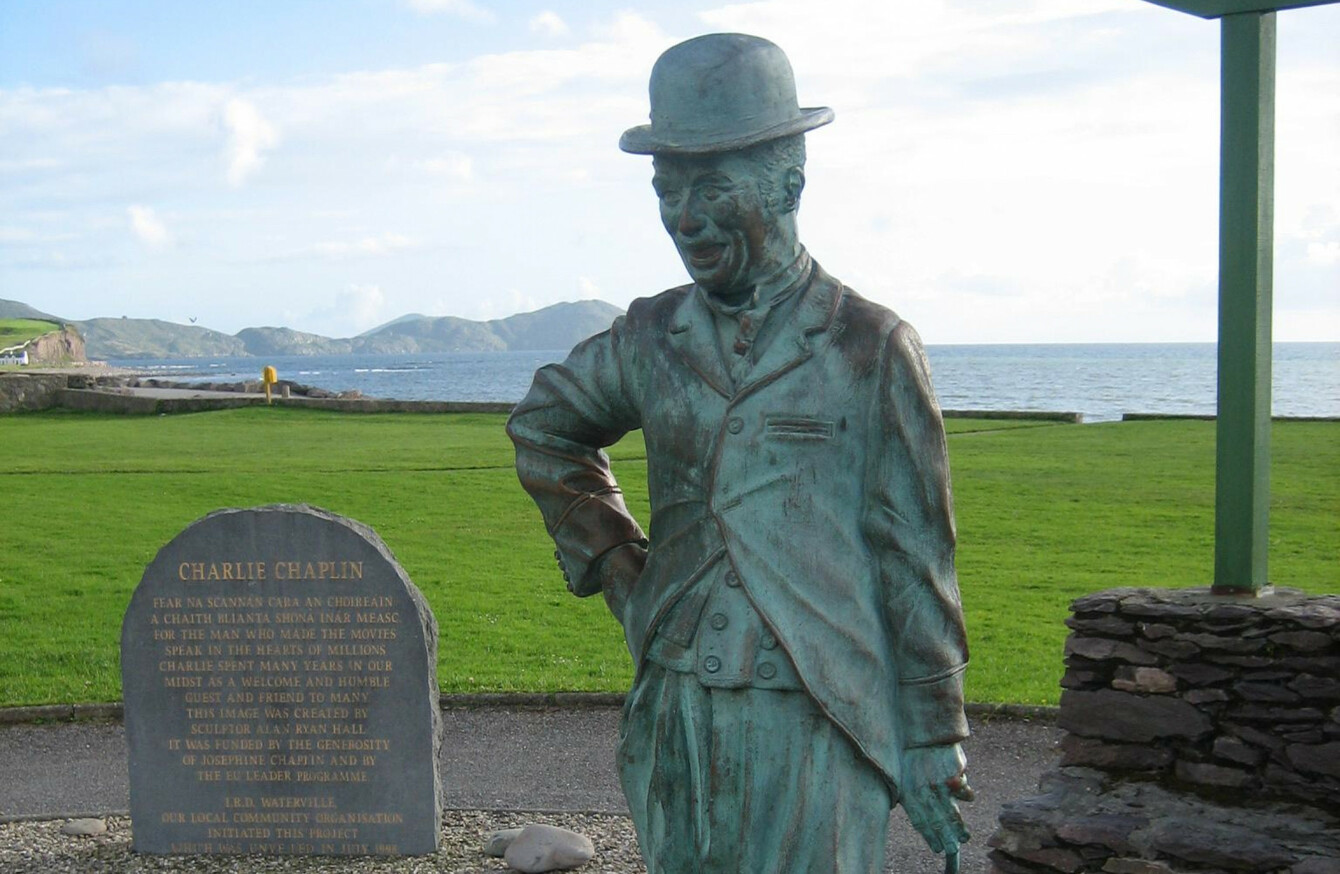 Double Take: The bronze statue of Charlie Chaplin standing alone in a ...