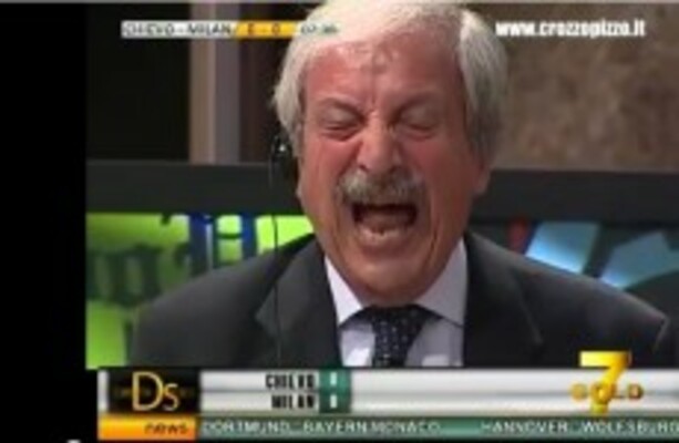 WATCH: Notoriously crazy Italian soccer commentator starts crying