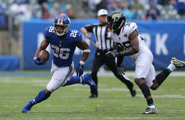 The Giants’ rookie running back scores a 68-yard TD in the first game ...