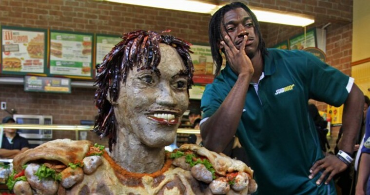 Here's your 'top NFL Draft prospect made out of Subway sandwiches' pic ...