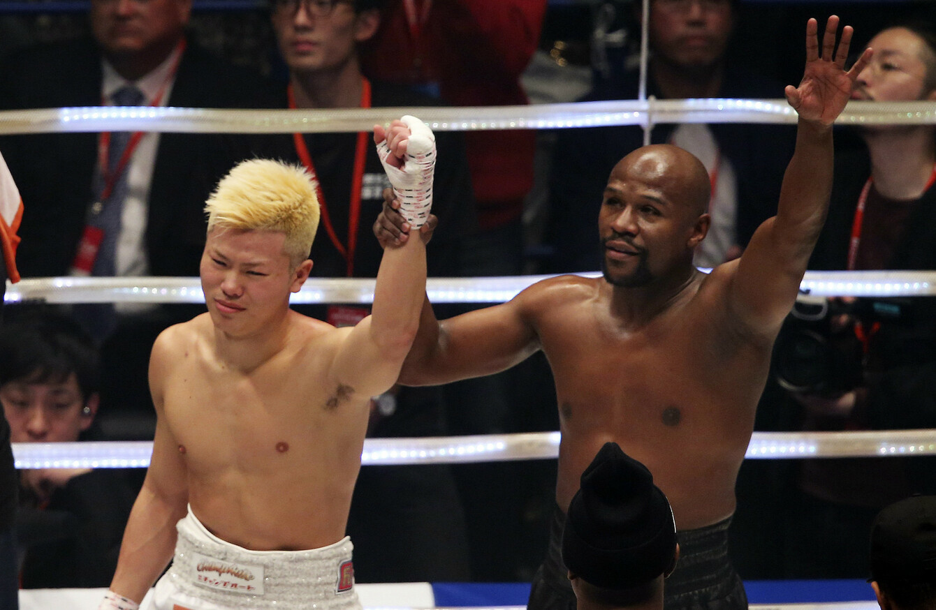 Japanese kickboxer 'underestimated' Floyd Mayweather before first-round ...