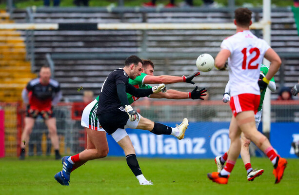 Tyrone goalkeeper Niall Morgan scores superb point from play during ...