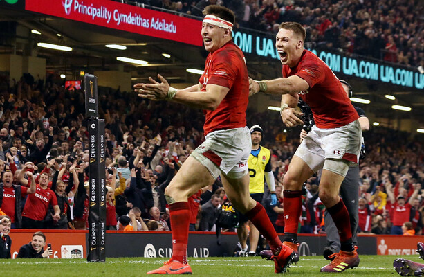 Relive the sensational Josh Adams try which sealed Wales' win over England