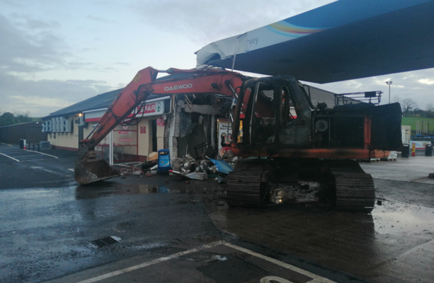 Investigation after thieves use digger to steal ATM from Fermanagh ...