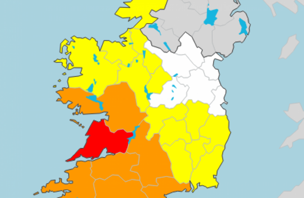 Storm Hannah: Status Red wind warning extended to Clare and Kerry