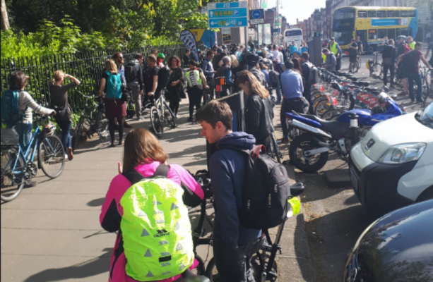Cyclists protest outside Dáil to highlight 'need for better infrastructure'