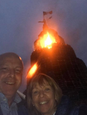 DUP defends councillors who posed in front of tricolour-burning bonfire