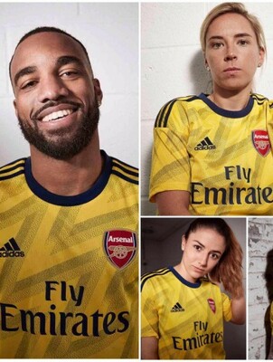 Arsenal release new away kit inspired by iconic 'bruised banana' shirt ...