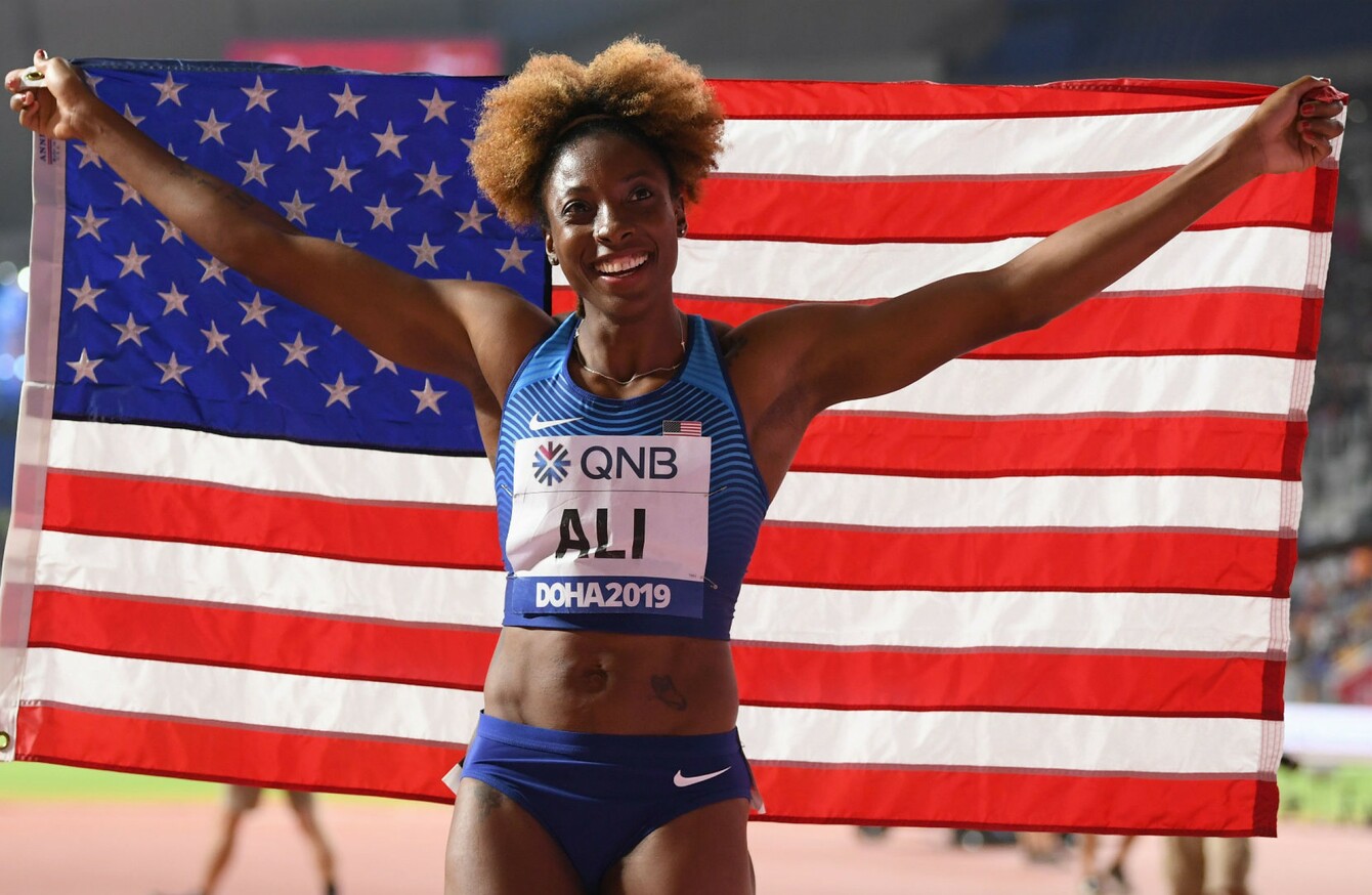 Nia Ali wins hurdles gold as USA finish on a high note · The42