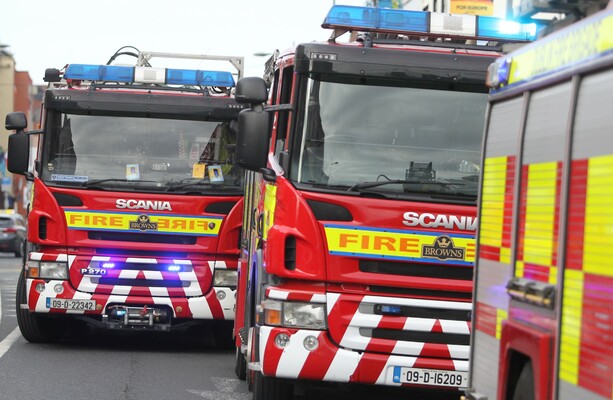 Firefighters come under attack whilst extinguishing bonfire in Dublin