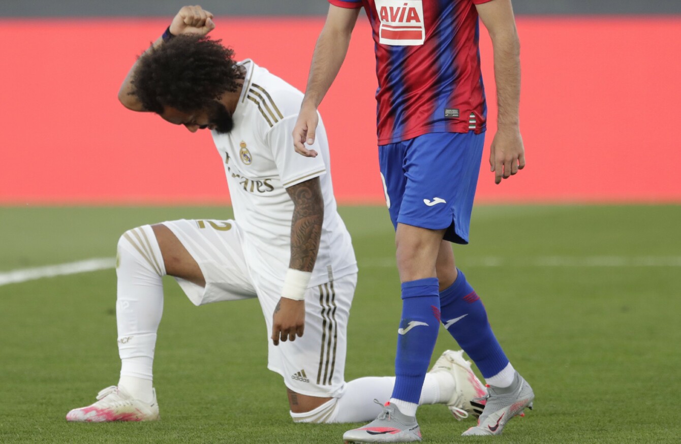 Marcelo takes knee as Real Madrid return with win · The42