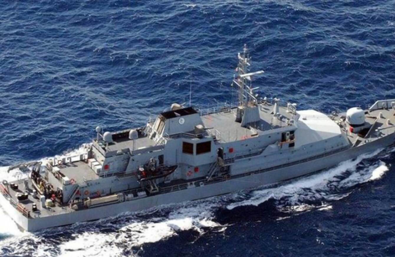 Fire breaks out on Irish navy vessel in Cork · TheJournal.ie