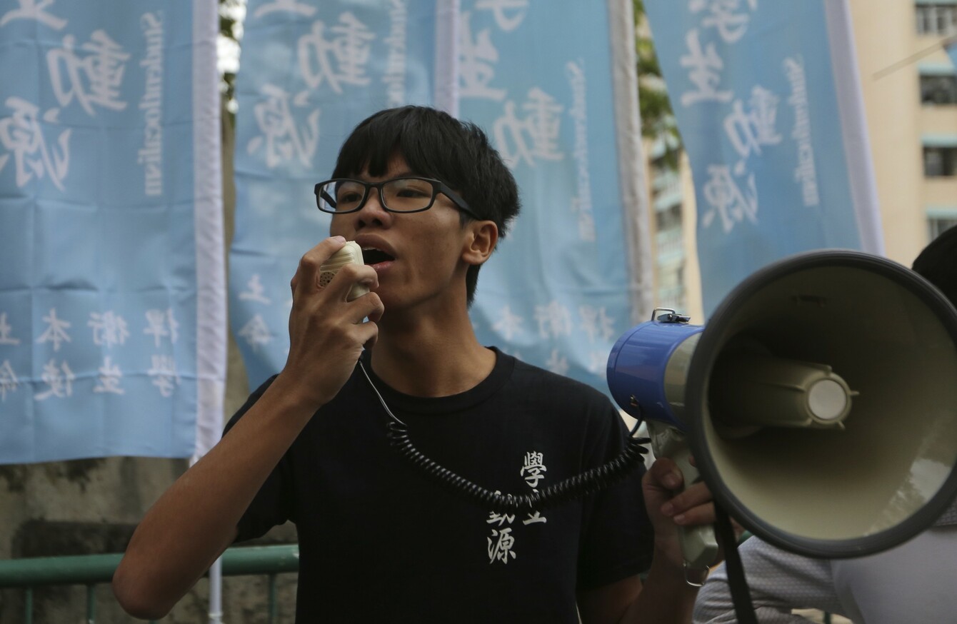 Hong Kong teenage activist Tony Chung charged with secession