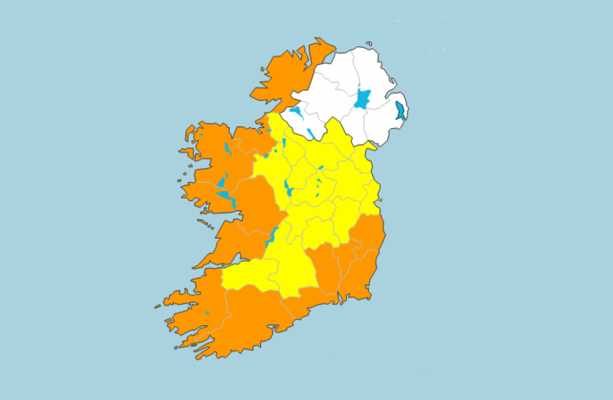 Storm Aiden: Orange wind warning tomorrow with gusts of up to 130km for ...