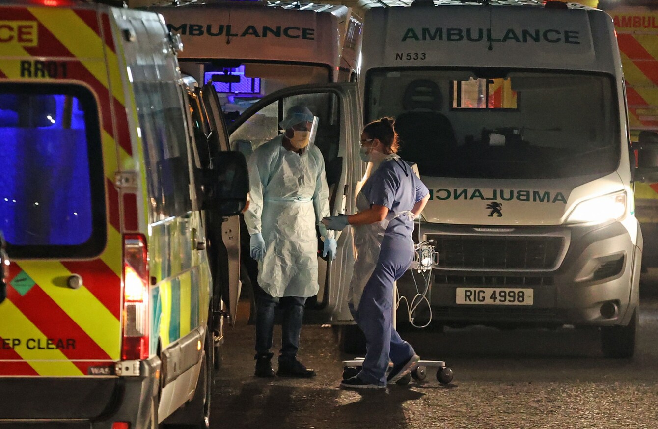Queues of ambulances form outside Northern Ireland's over-capacity ...