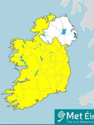 Status Yellow wind and rainfall warning issued for Stephen's Day as ...