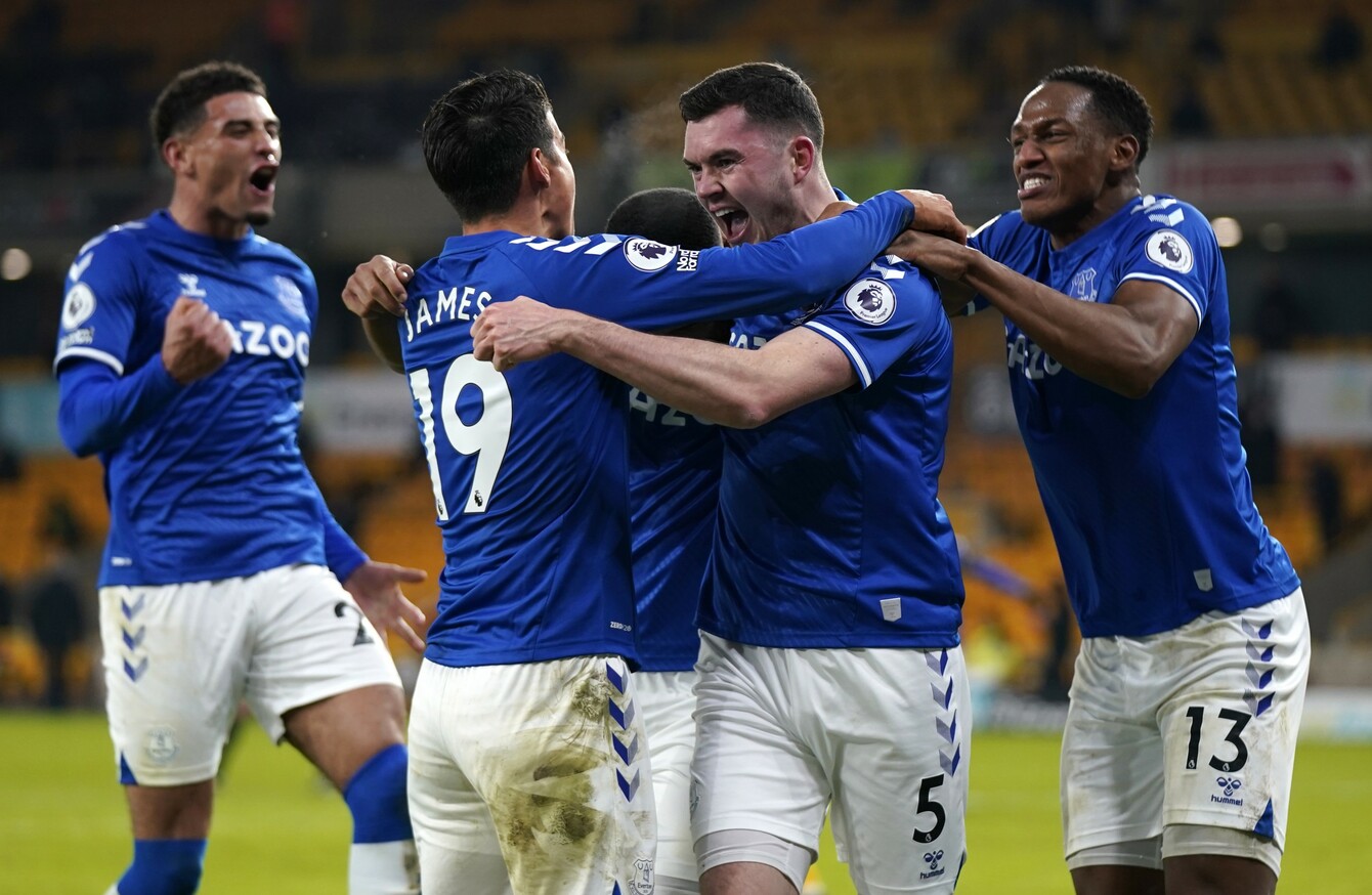 Goals from Keane and Iwobi help Everton maintain challenge for ...