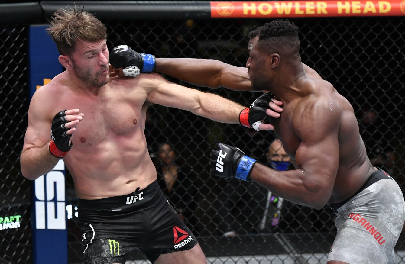 Francis Ngannou claims heavyweight UFC title with knockout of Stipe Miocic