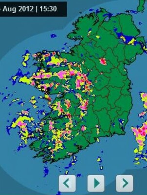 Here's the latest rainfall radar pic for Ireland · TheJournal.ie