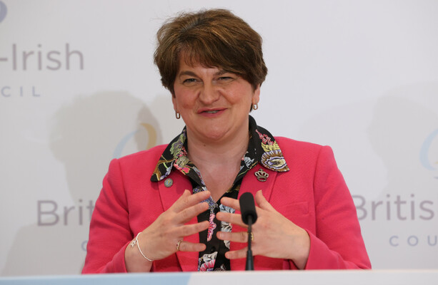 Watch: Arlene Foster sings verse from Frank Sinatra's That's Life at summit