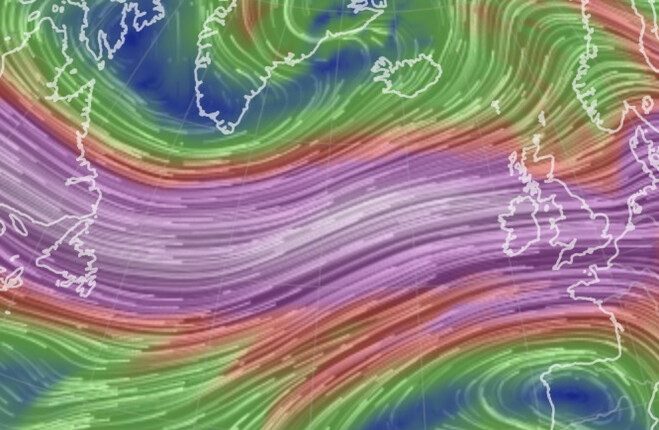 Jet stream behind recent storms has gotten closer to Ireland over 141 ...