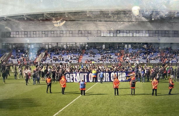 Oldham’s relegation confirmed following chaotic scenes at Boundary Park